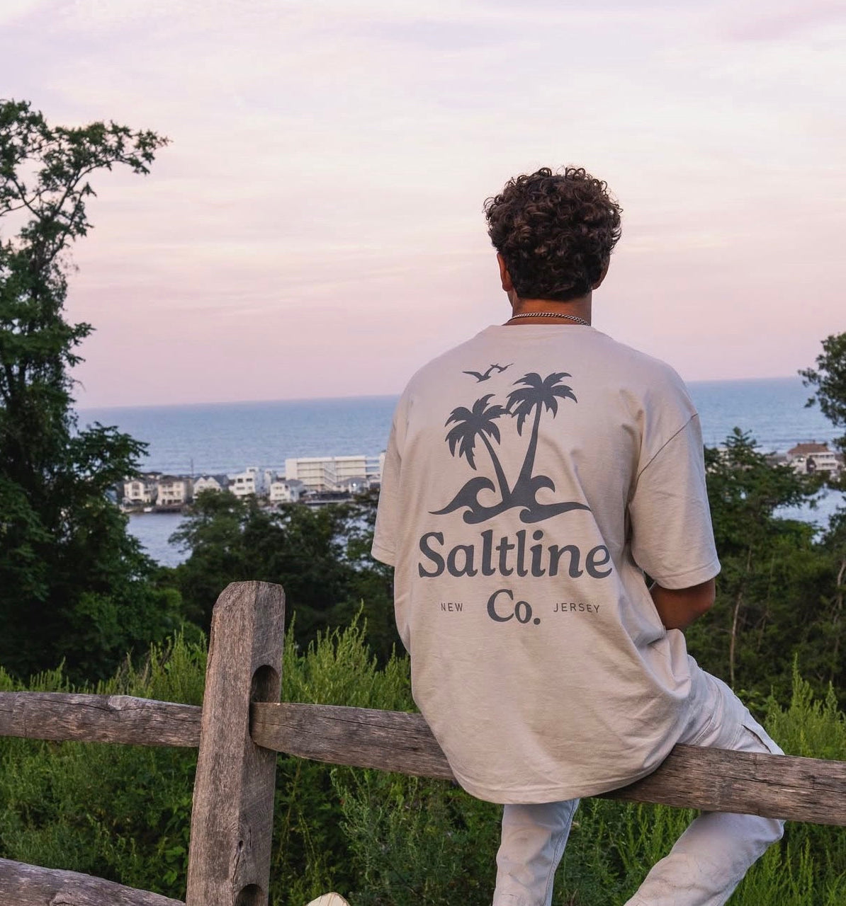 palm wave t shirt – SaltLine Surf Co.